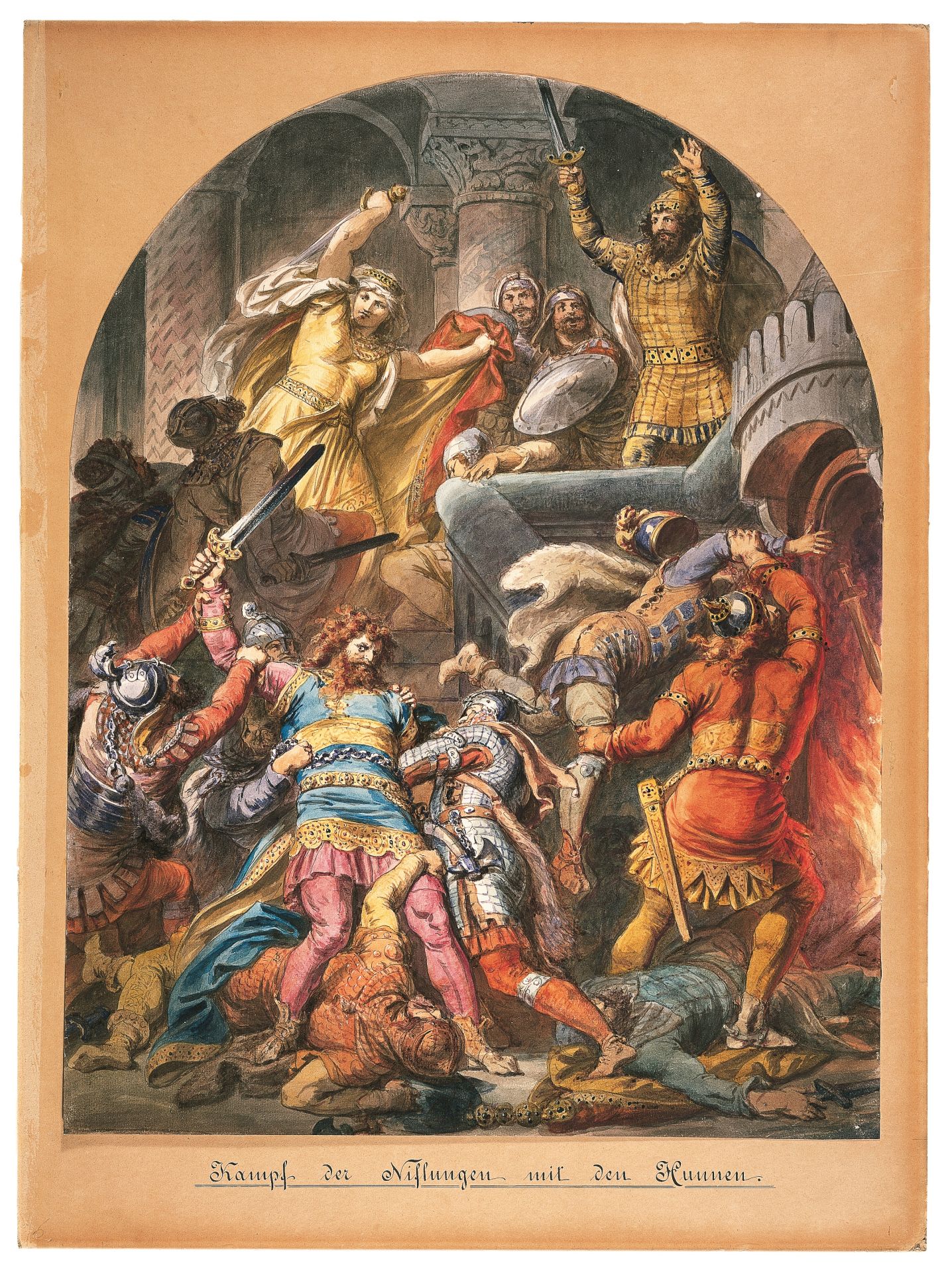 Wilhelm Hauschild, 11 Entwürfe zu den Wandgemäldezyklen in Schloss ...