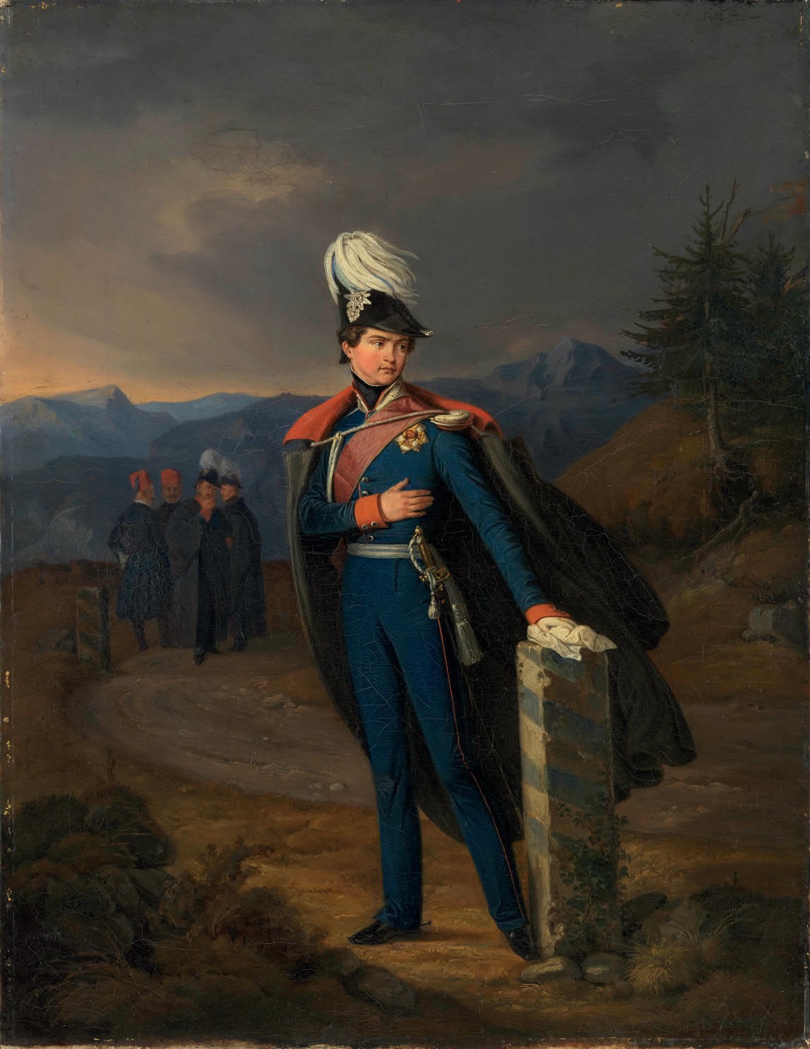 Johann Conrad Dorner, König Otto nimmt Abschied in Kiefersfelden, 1833 ...