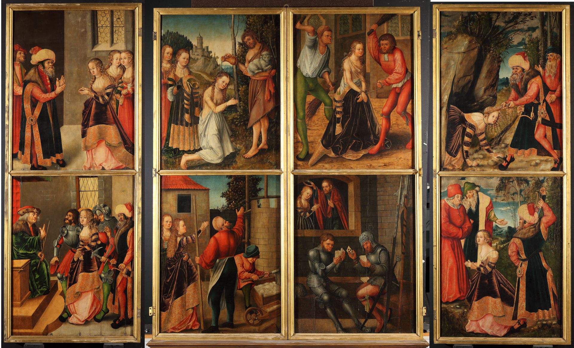 Die Legende der Heiligen Barbara, um 1530/1540, Restaurierungen - Ernst ...